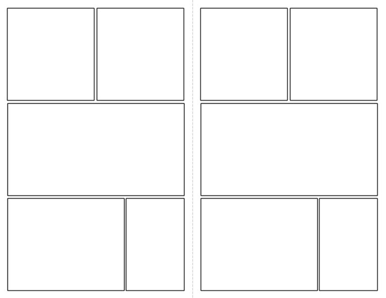 Free Printable Comic Strip Template Pages - Paper Trail Design