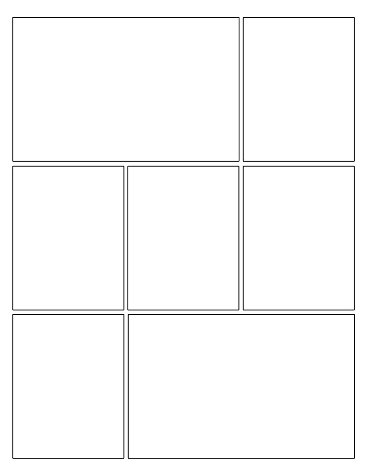 Free Printable Comic Strip Template Pages - Paper Trail Design