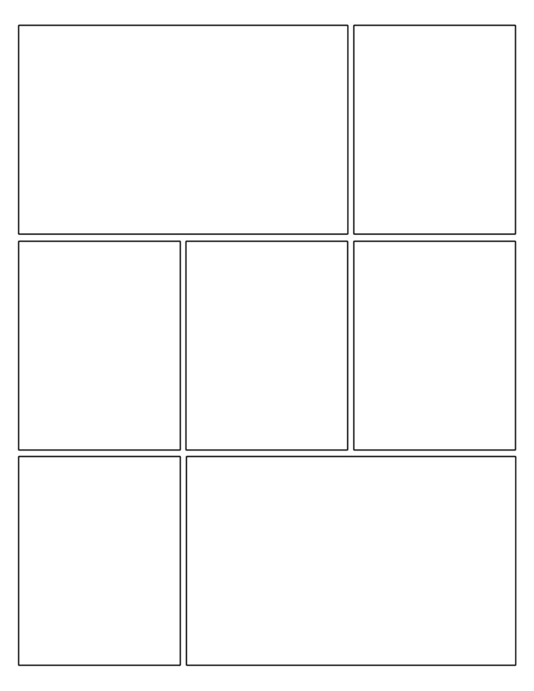 Free Printable Comic Strip Template Pages - Paper Trail Design