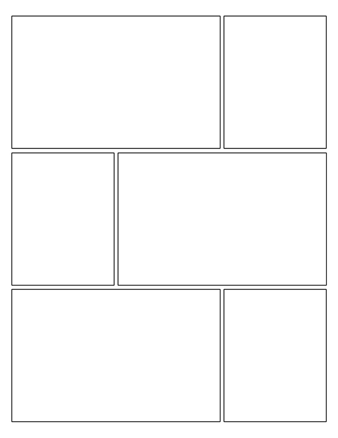 Free Printable Comic Strip Template Pages - Paper Trail Design