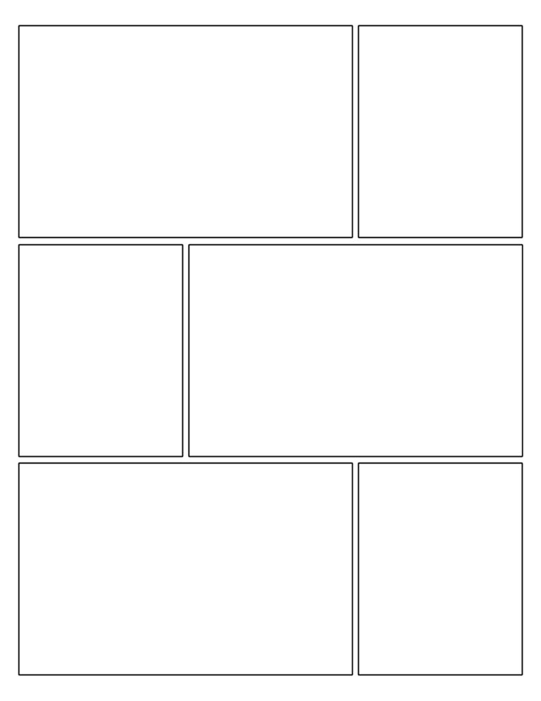 Free Printable Comic Strip Template Pages - Paper Trail Design