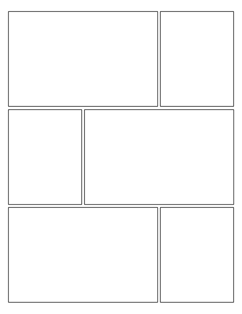 Free Printable Comic Strip Template Pages - Paper Trail Design