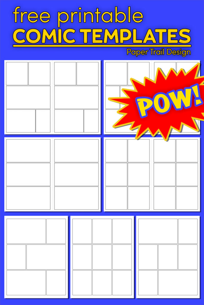Free Printable Comic Strip Template Pages - Paper Trail Design