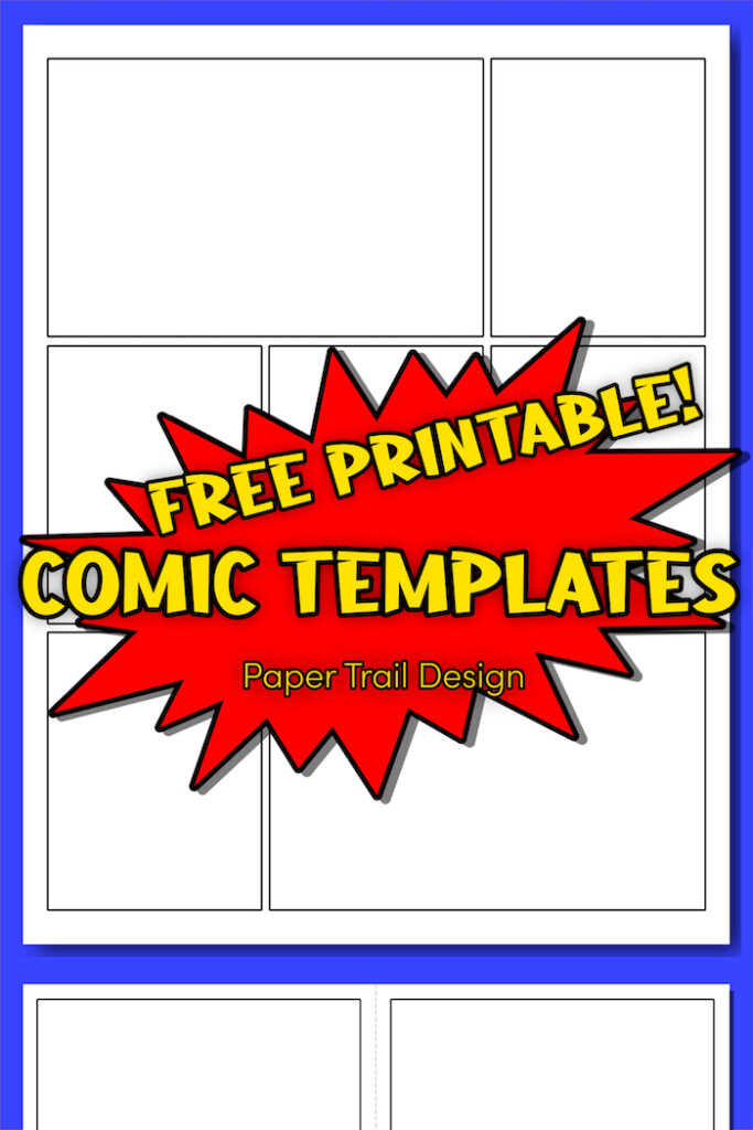 Free Printable Comic Strip Template Pages | Paper Trail Design