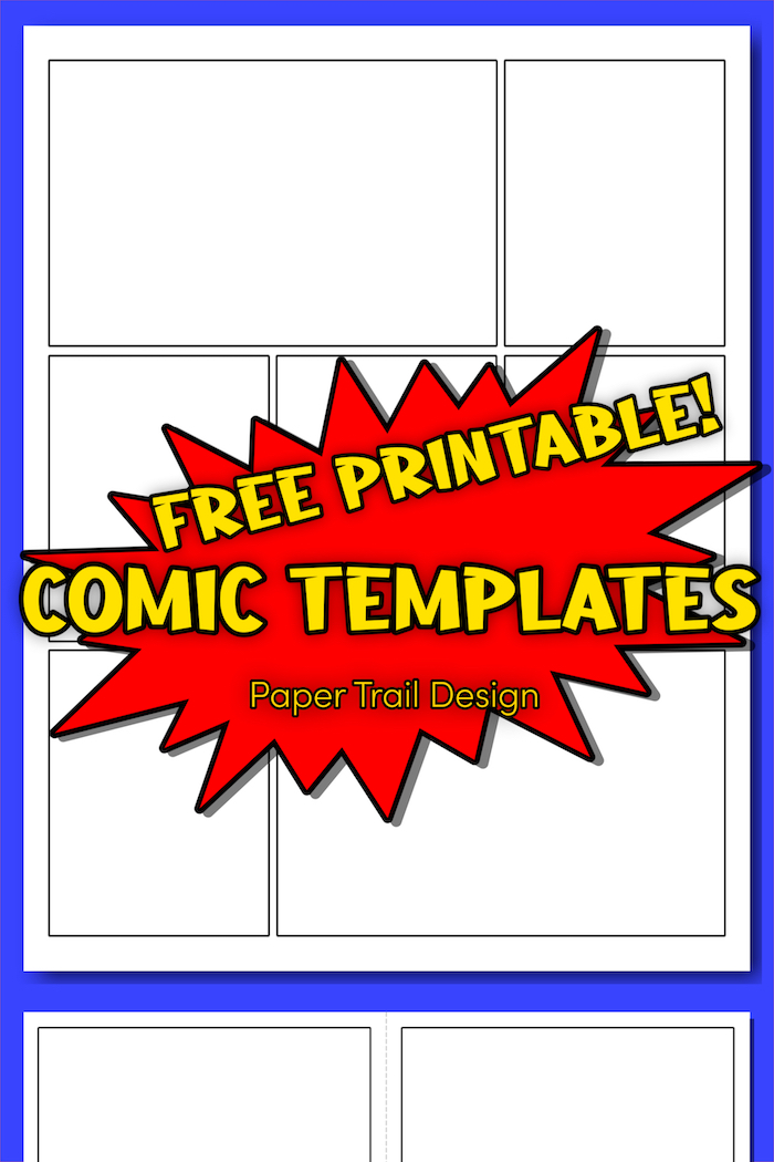 Free Printable Comic Strip Template Pages | Paper Trail Design