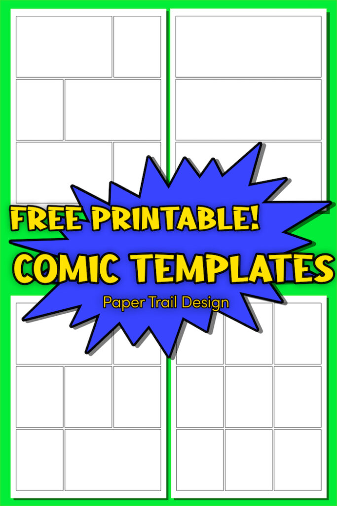 Free Printable Comic Strip Template Pages - Paper Trail Design