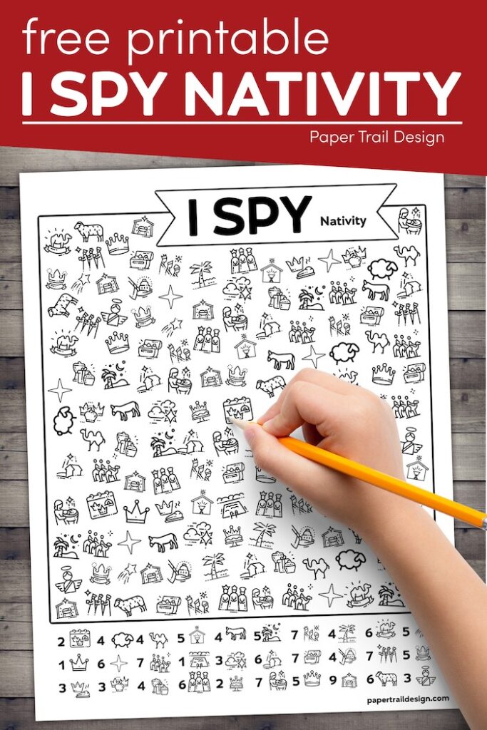 Free Printable Nativity I Spy Activity - Paper Trail Design