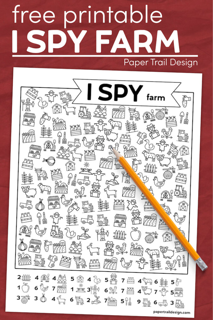 Free Printable Farm I Spy Activity - Paper Trail Design
