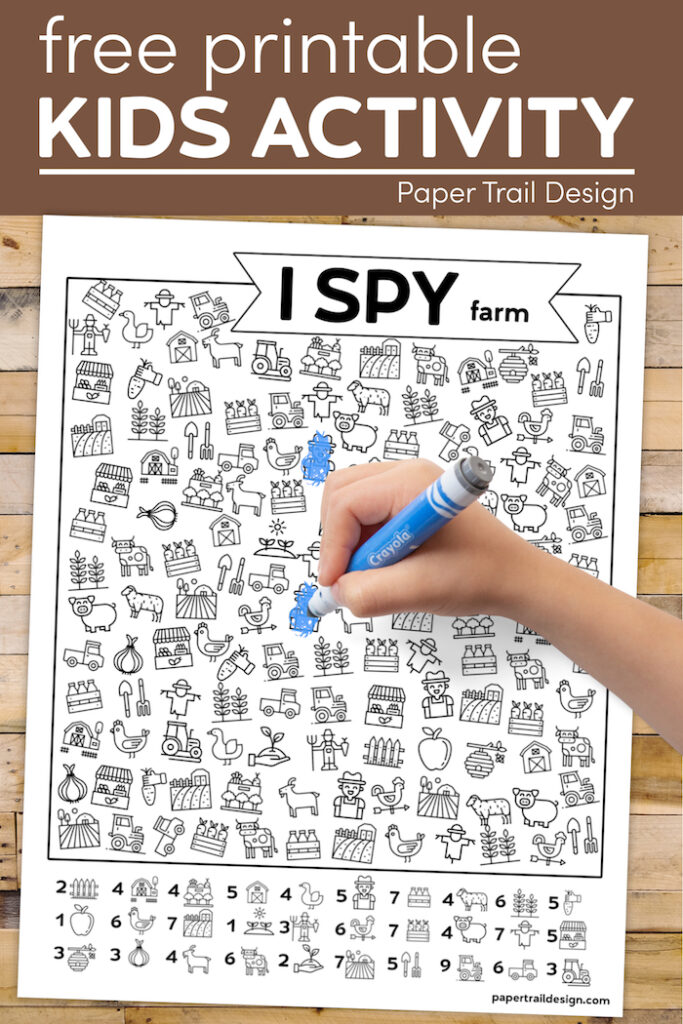 Free Printable Farm I Spy Activity - Paper Trail Design