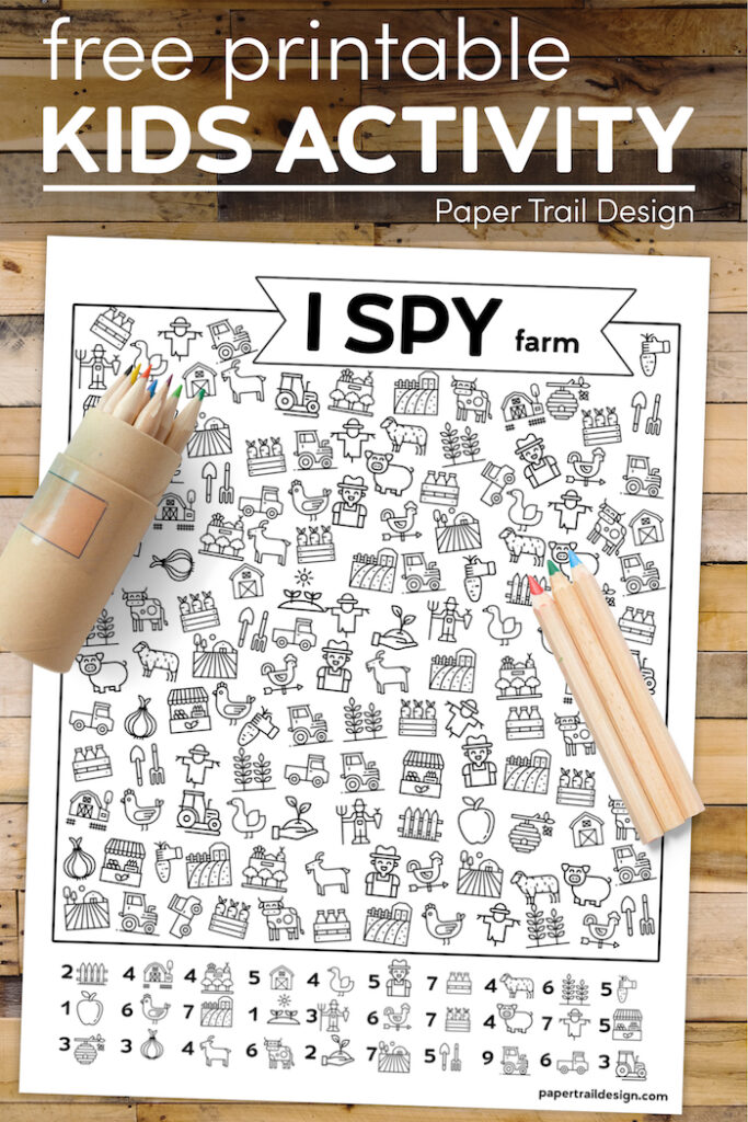 Free Printable Farm I Spy Activity - Paper Trail Design