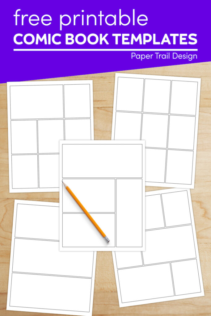 Free Printable Comic Strip Template Pages - Paper Trail Design