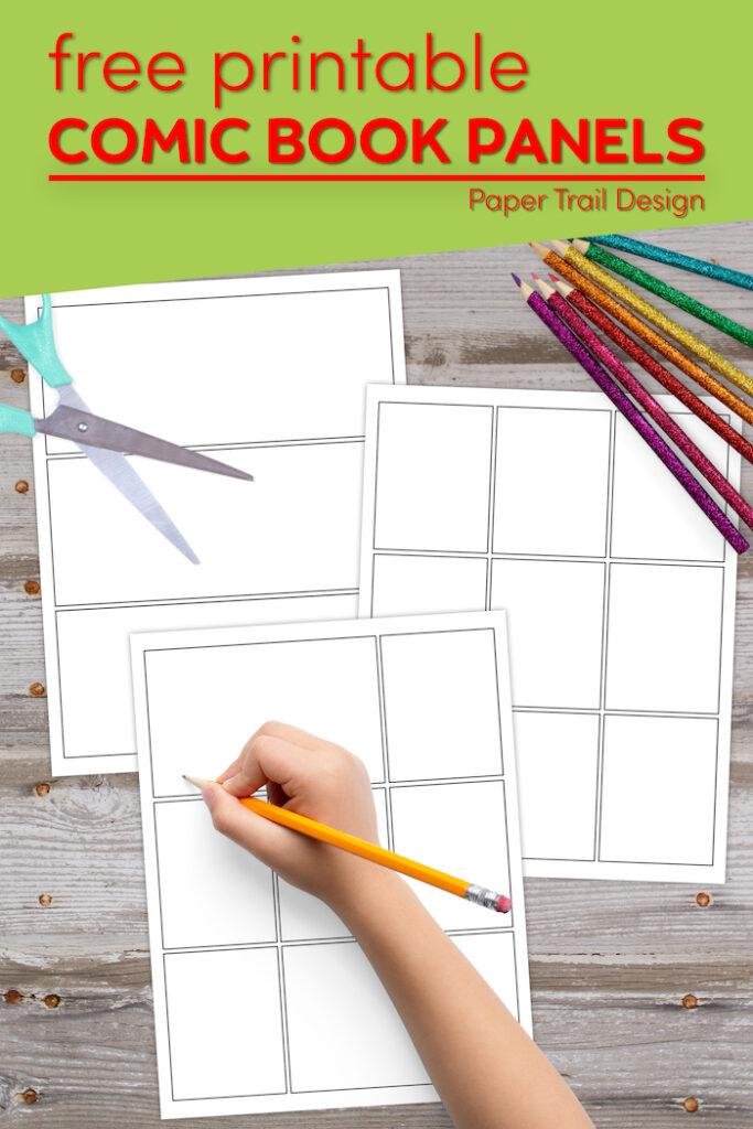 Free Printable Comic Strip Template Pages - Paper Trail Design