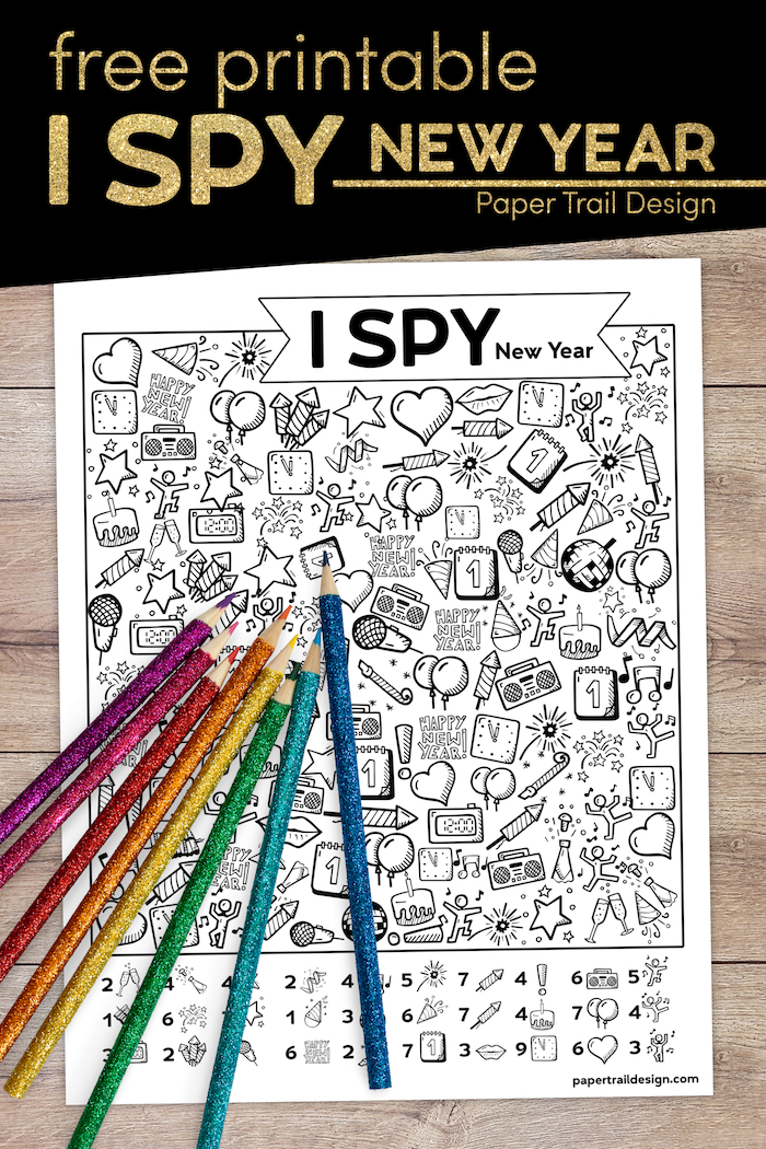 Free Printable New Year I Spy Activity - Paper Trail Design