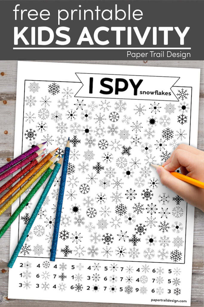 Free Printable Snowflake I Spy Activity - Paper Trail Design