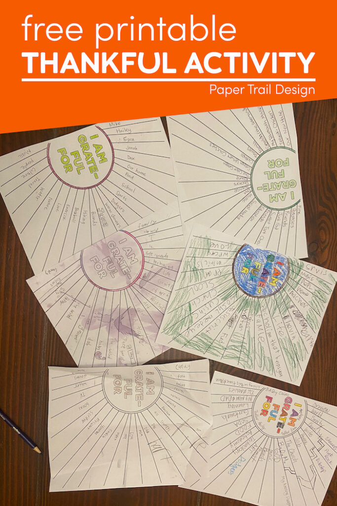 I Am Thankful for Worksheet Free Printable - Paper Trail Design