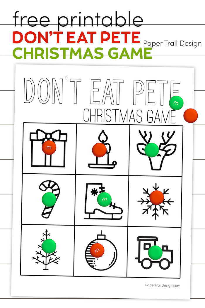 Don't Eat Pete Game - Christmas Edition - Paper Trail Design