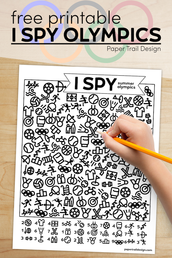 Free Printable I Spy Olympics Activity - Paper Trail Design