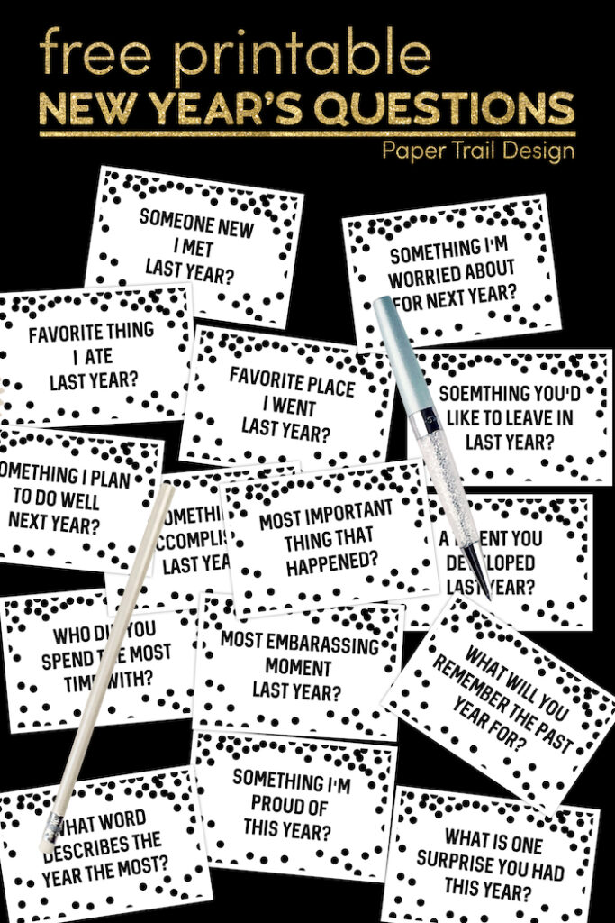 Free Printable New Year Questions - Paper Trail Design