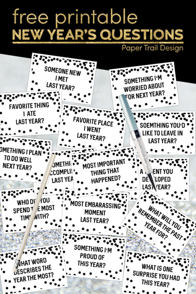 Free Printable New Year Questions - Paper Trail Design