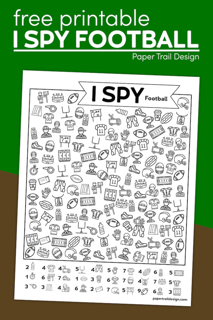Free Printable I Spy Football Activity - Paper Trail Design