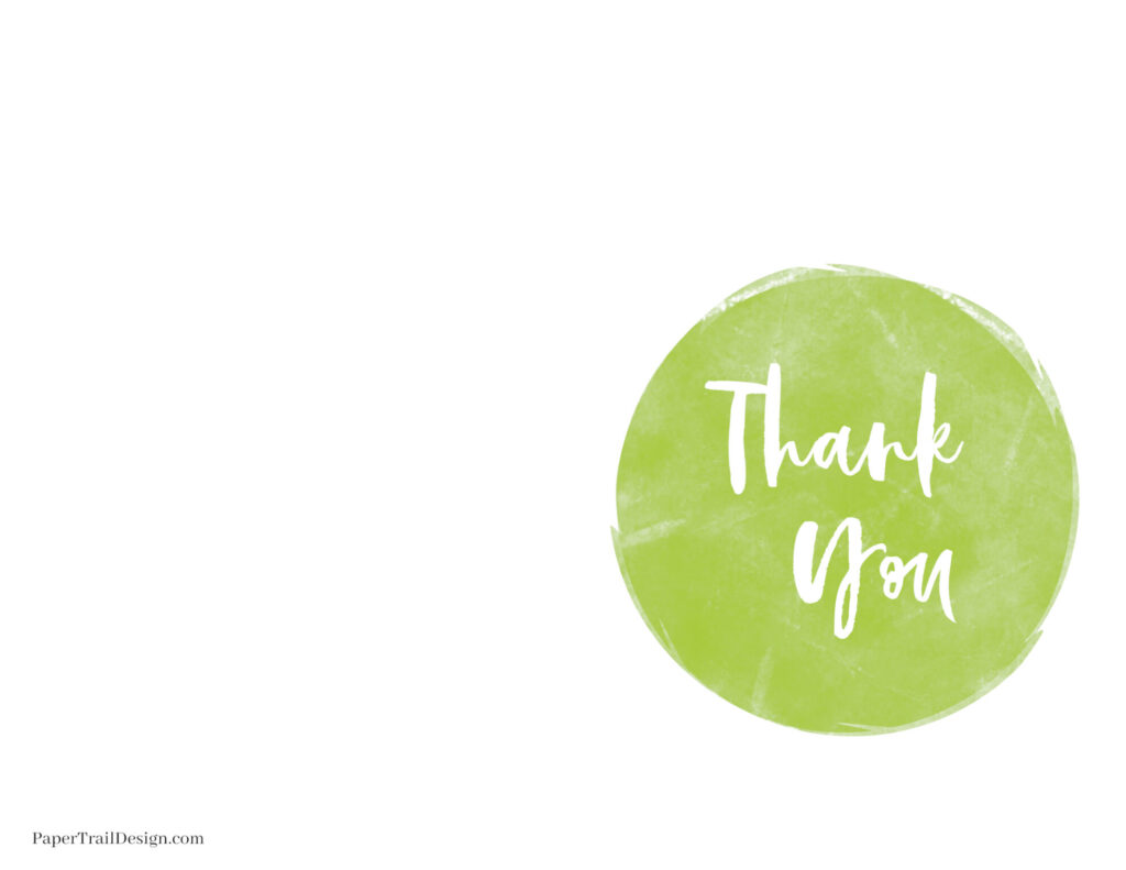 Free Printable Thank You Cards - Paper Trail Design