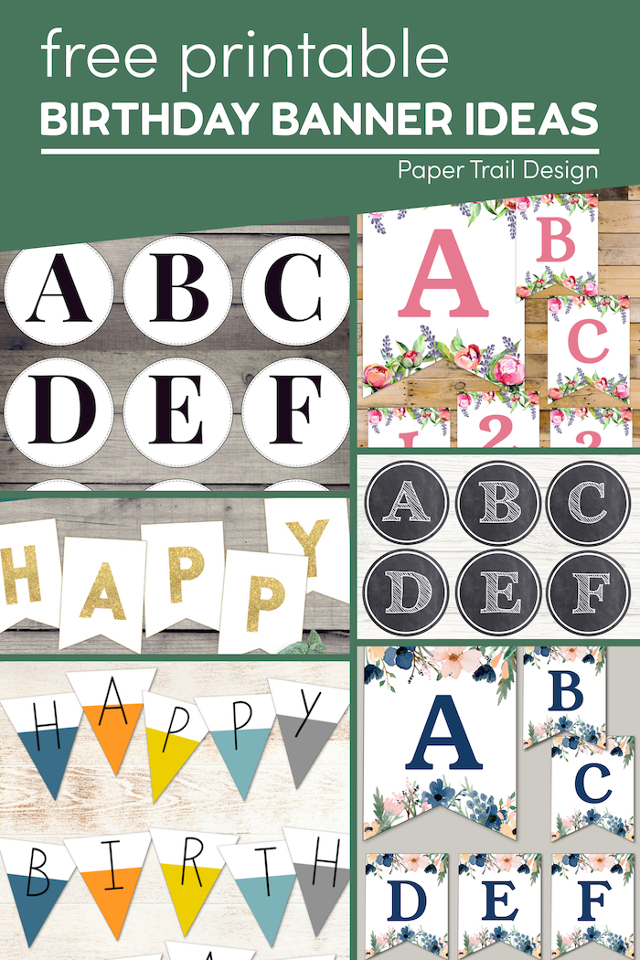Free Printable Birthday Banner Ideas - Paper Trail Design
