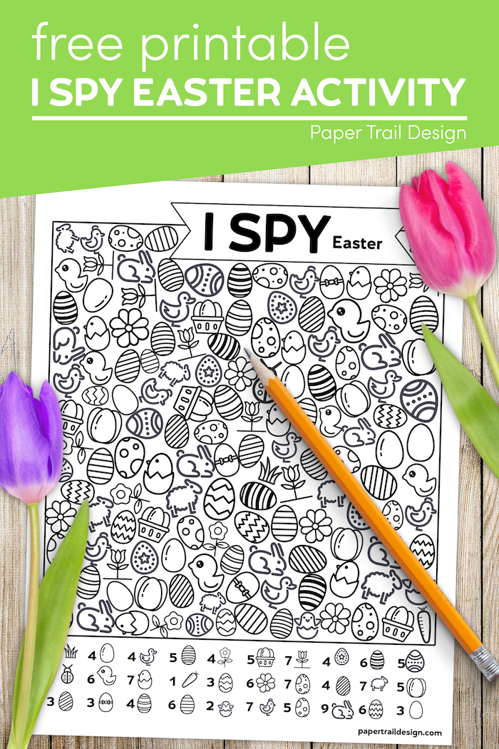 Free Printable I Spy Easter Activity - Paper Trail Design