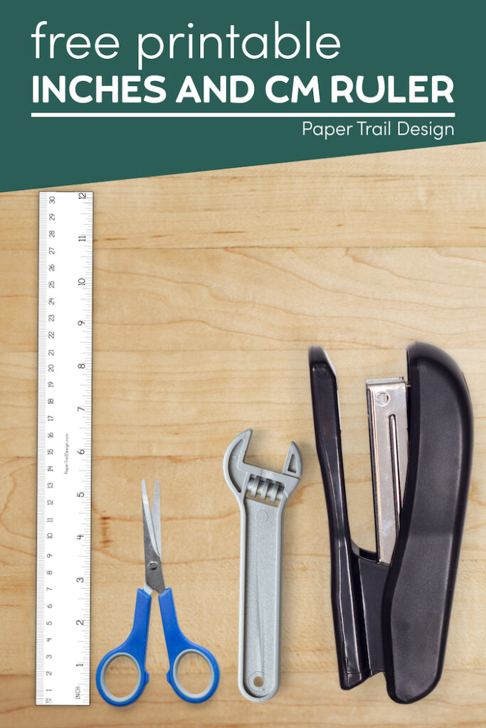 Free Printable Ruler {inches and cm} - Paper Trail Design