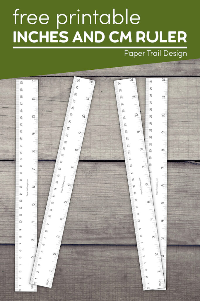 Free Printable Ruler {inches and cm} - Paper Trail Design