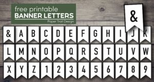 Banner Templates Free Printable ABC Letters - Paper Trail Design