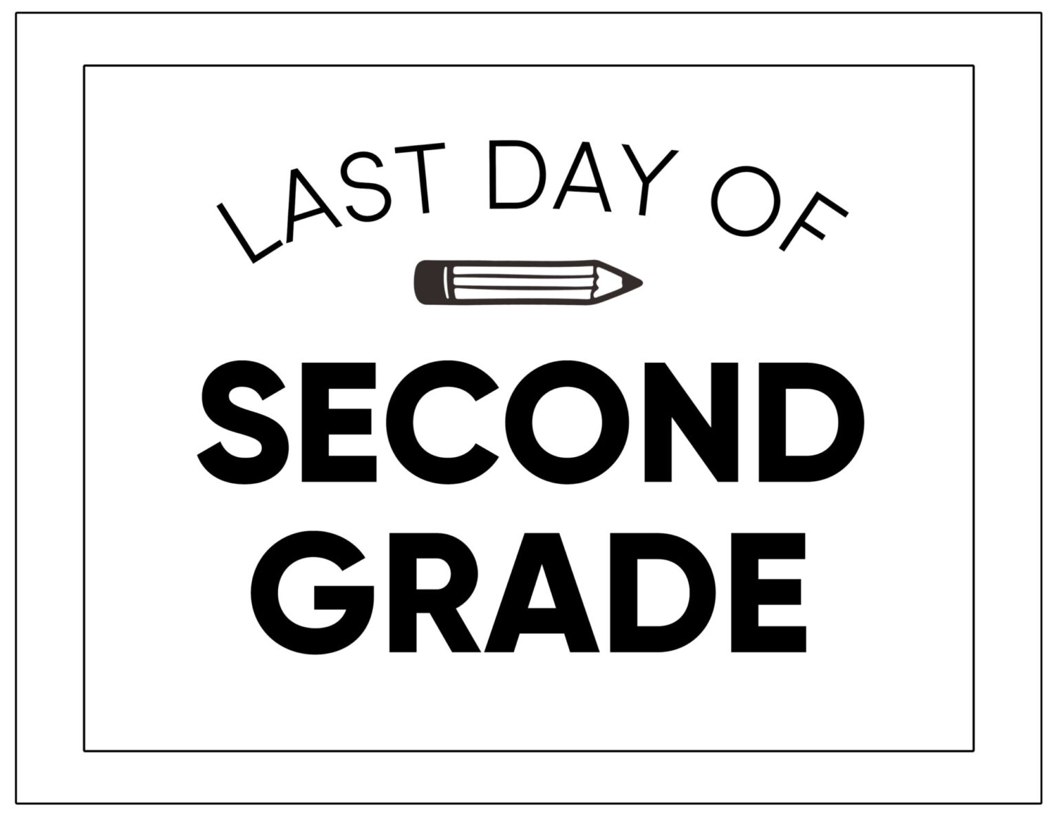 Printable Last Day of School Signs - Paper Trail Design