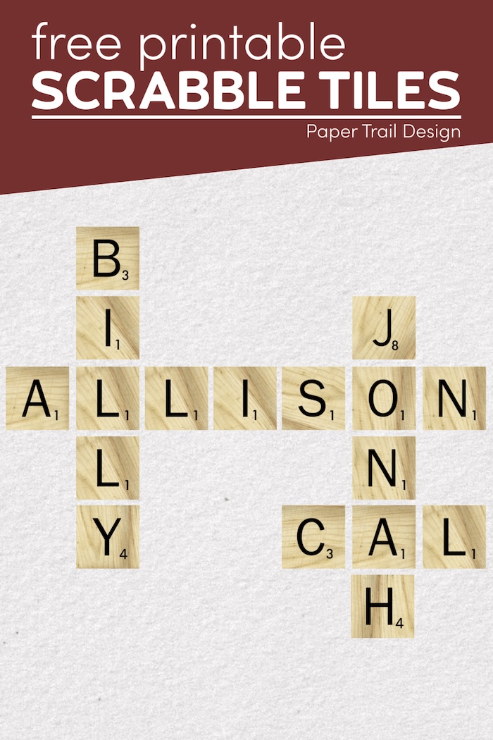Free Printable Scrabble Letter Tiles Sign - Paper Trail Design