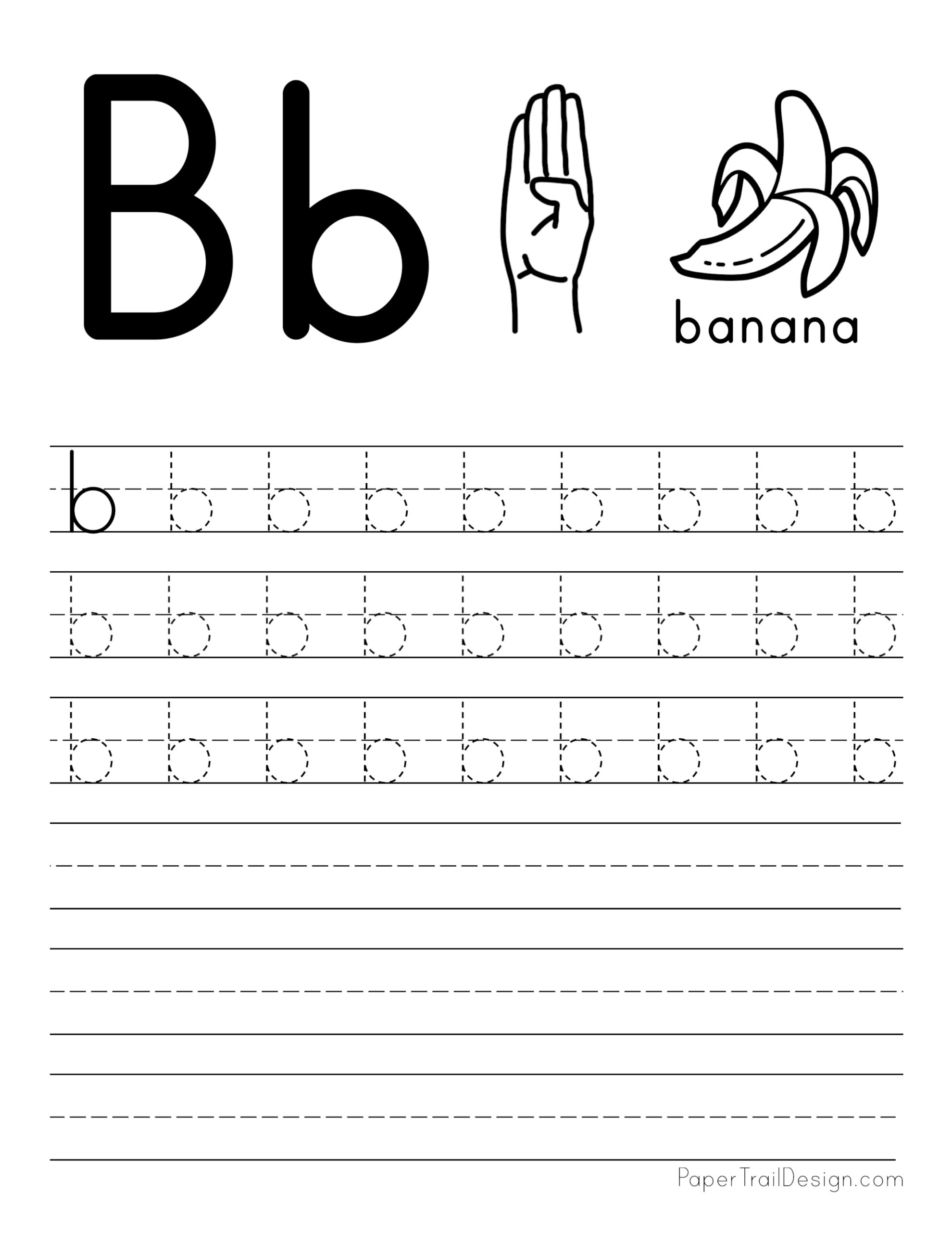 Printable Letter B Tracing Worksheet Lupon gov ph