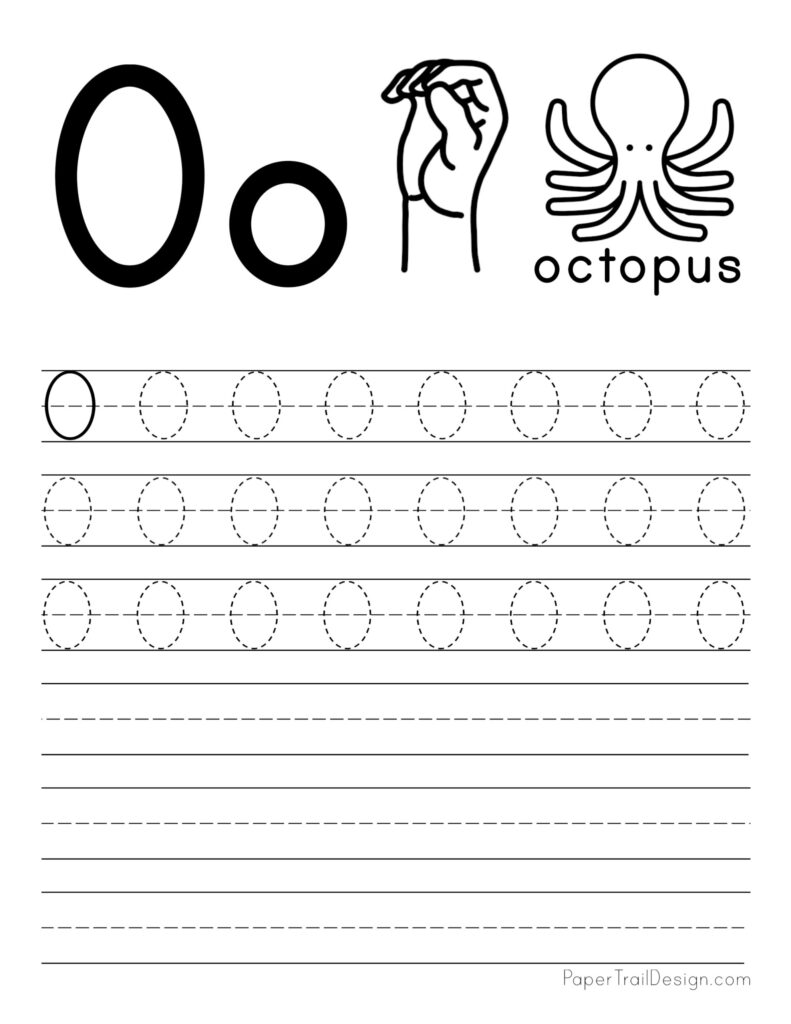 Free Letter Tracing Worksheets - Paper Trail Design
