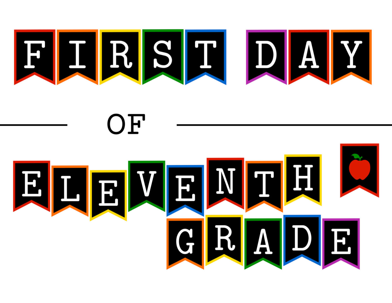 First Day of School Sign Photo Prop - Paper Trail Design