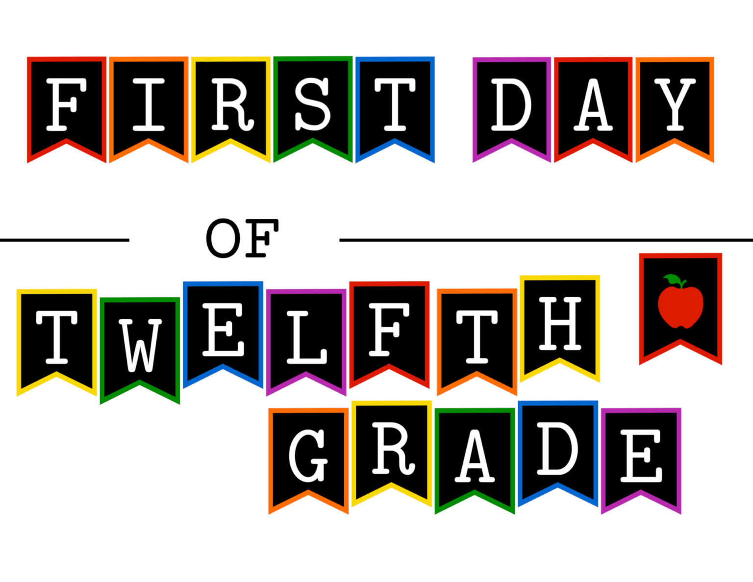 First Day of School Sign Photo Prop - Paper Trail Design