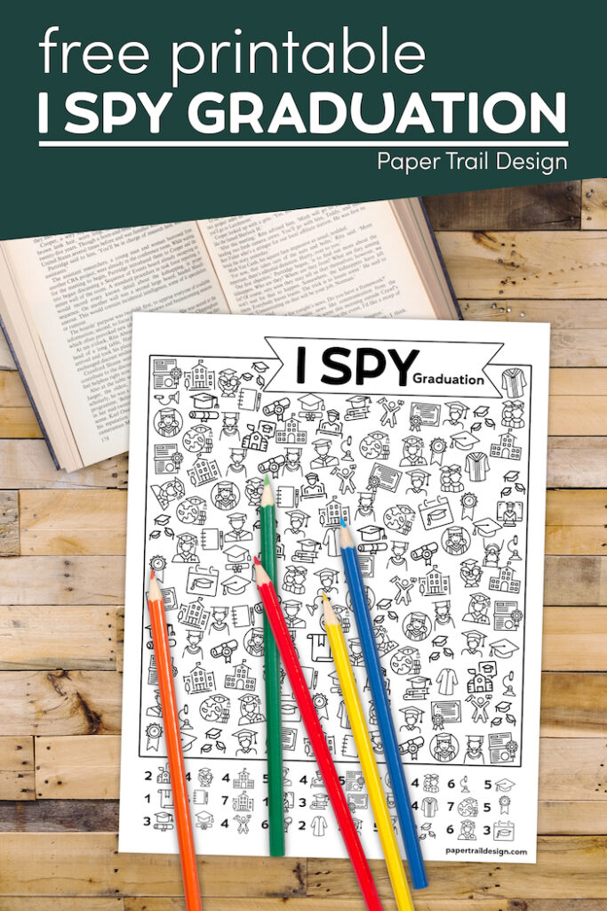 Free Printable I Spy Graduation Game - Paper Trail Design