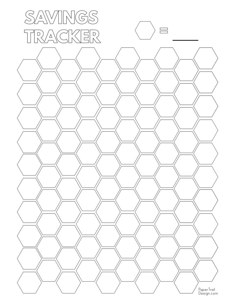 Savings Tracker Printable - Paper Trail Design