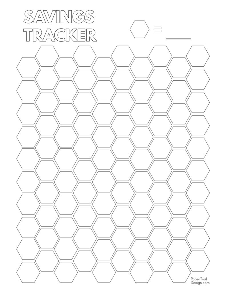 Savings Tracker Printable - Paper Trail Design