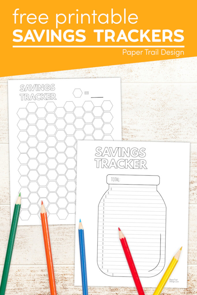 Savings Tracker Printable - Paper Trail Design Savings Tracker Printable - Paper Trail Design