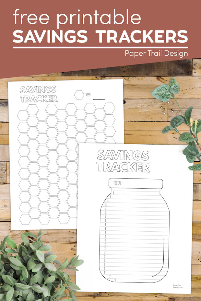 Savings Tracker Printable - Paper Trail Design