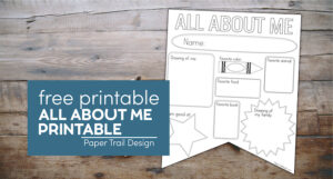 All About Me Worksheet Printable - Paper Trail Design