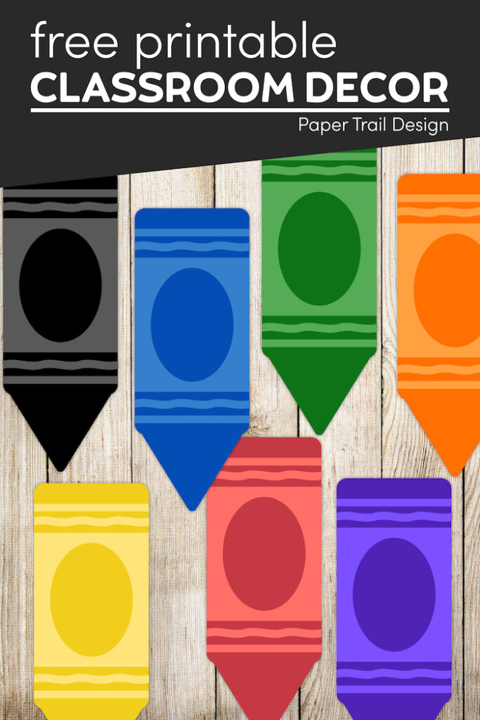 Free Printable Back to School Banner Crayons - Paper Trail Design