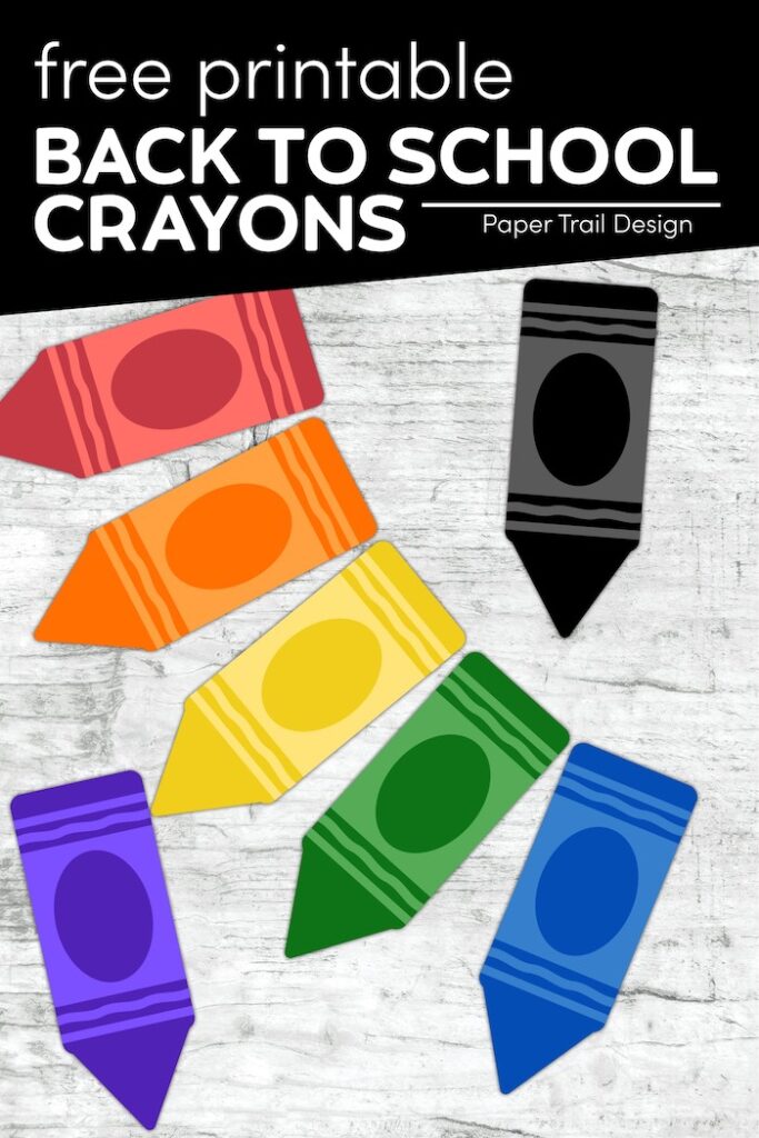 Free Printable Back to School Banner Crayons - Paper Trail Design