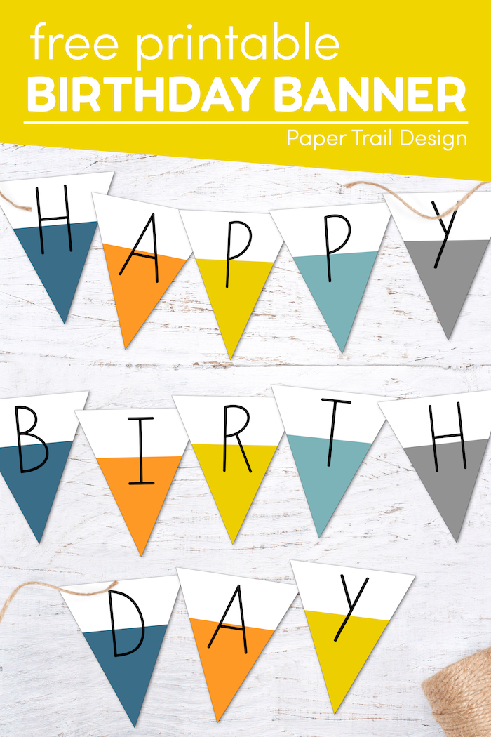 Free Happy Birthday Banner Printable (17 Unique Banners For Your Party ...