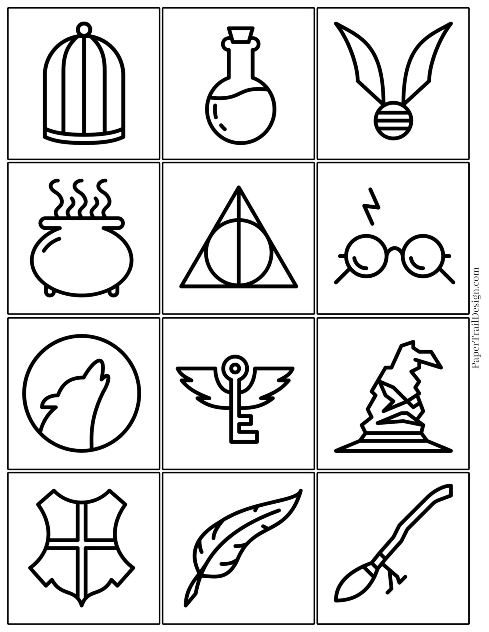 Free Printable Harry Potter Memory Game - Paper Trail Design