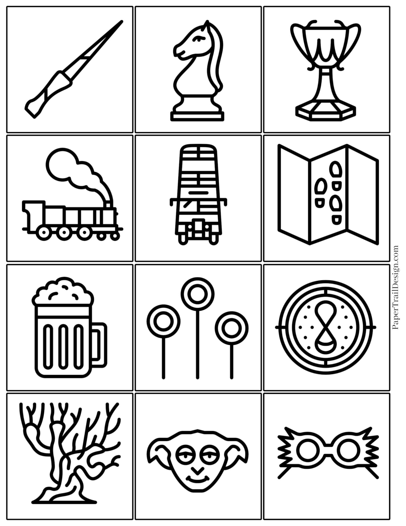 Free Printable Harry Potter Memory Game - Paper Trail Design