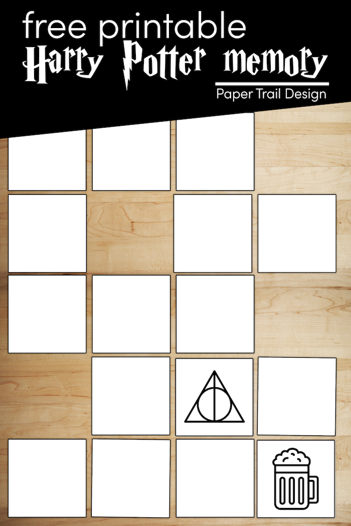 Free Printable Harry Potter Memory Game - Paper Trail Design