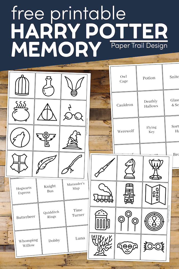 Free Printable Harry Potter Memory Game - Paper Trail Design