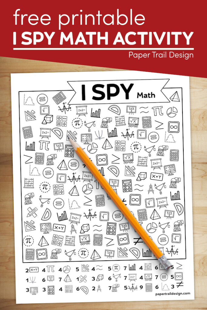Free Printable I Spy Math Activity - Paper Trail Design